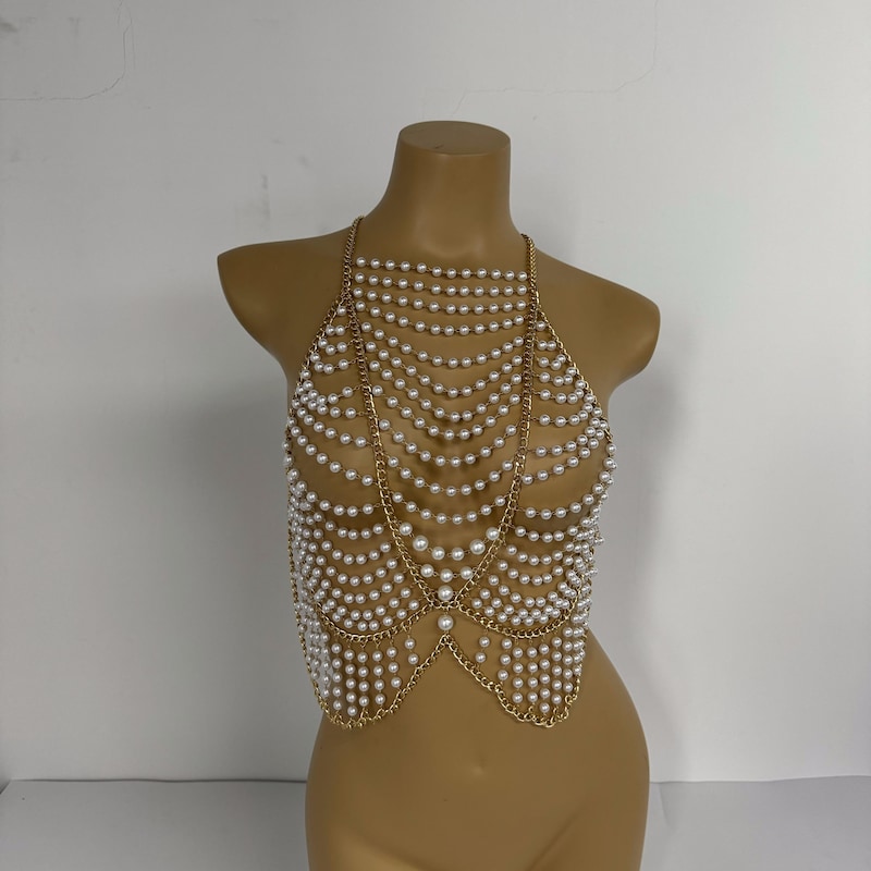 Pearl Body Chain - Etsy