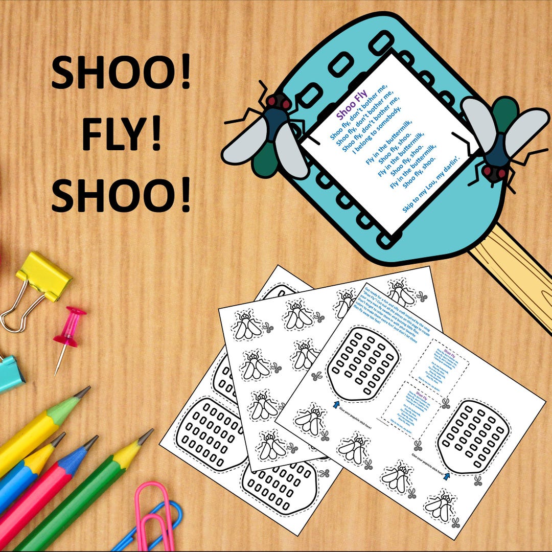 Shoo Fly Song Craft Activity: Preschool Printable (digital Download) - Etsy