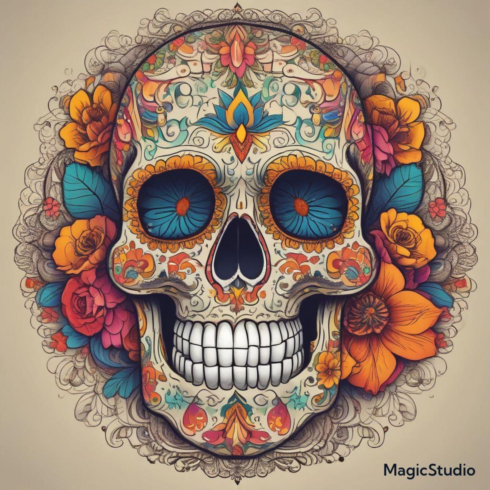 Sugar Skull Designs, Digital Art , Bulk Images , Tshirt Designs ...