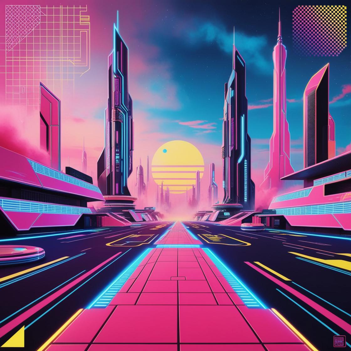 50 Retro Designs, 80s Style, Digital, Futuristic - Etsy