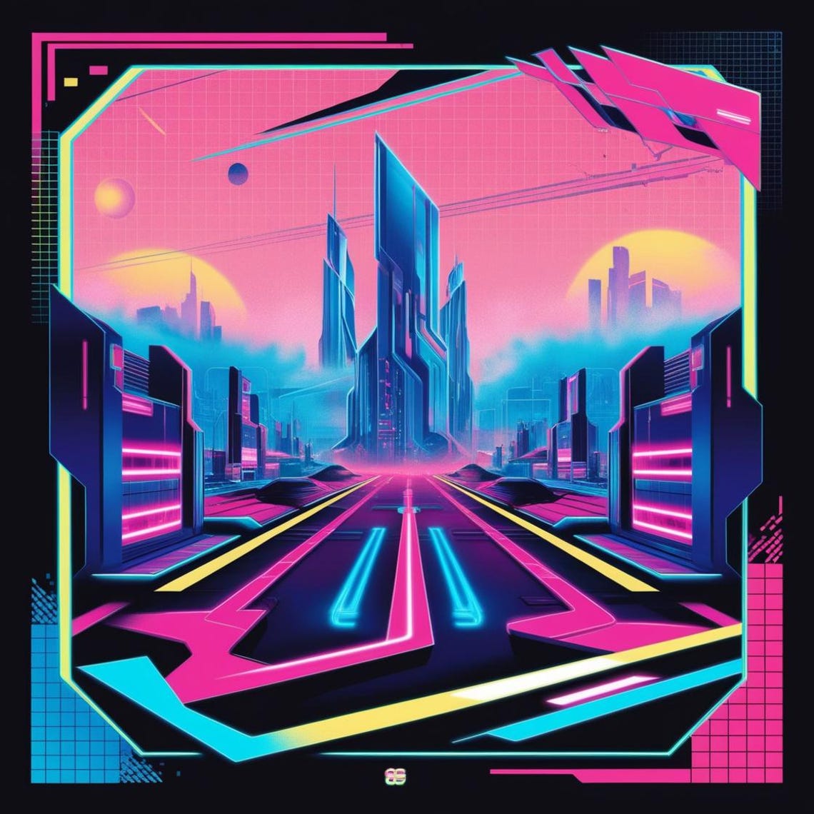 50 Retro Designs, 80s Style, Digital, Futuristic - Etsy