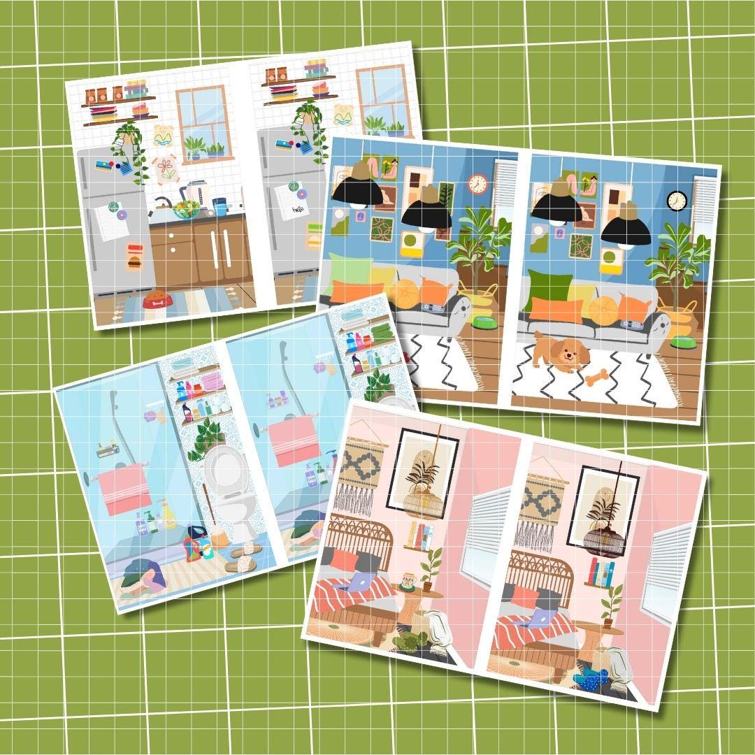 Home: Spot the Difference PDF Printable, Customizable Canva ...