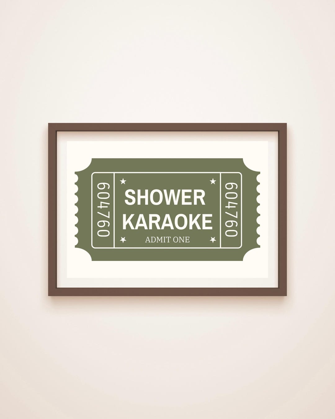 Shower Karaoke Ticket Print: Funny Bathroom Art (digital Download) - Etsy