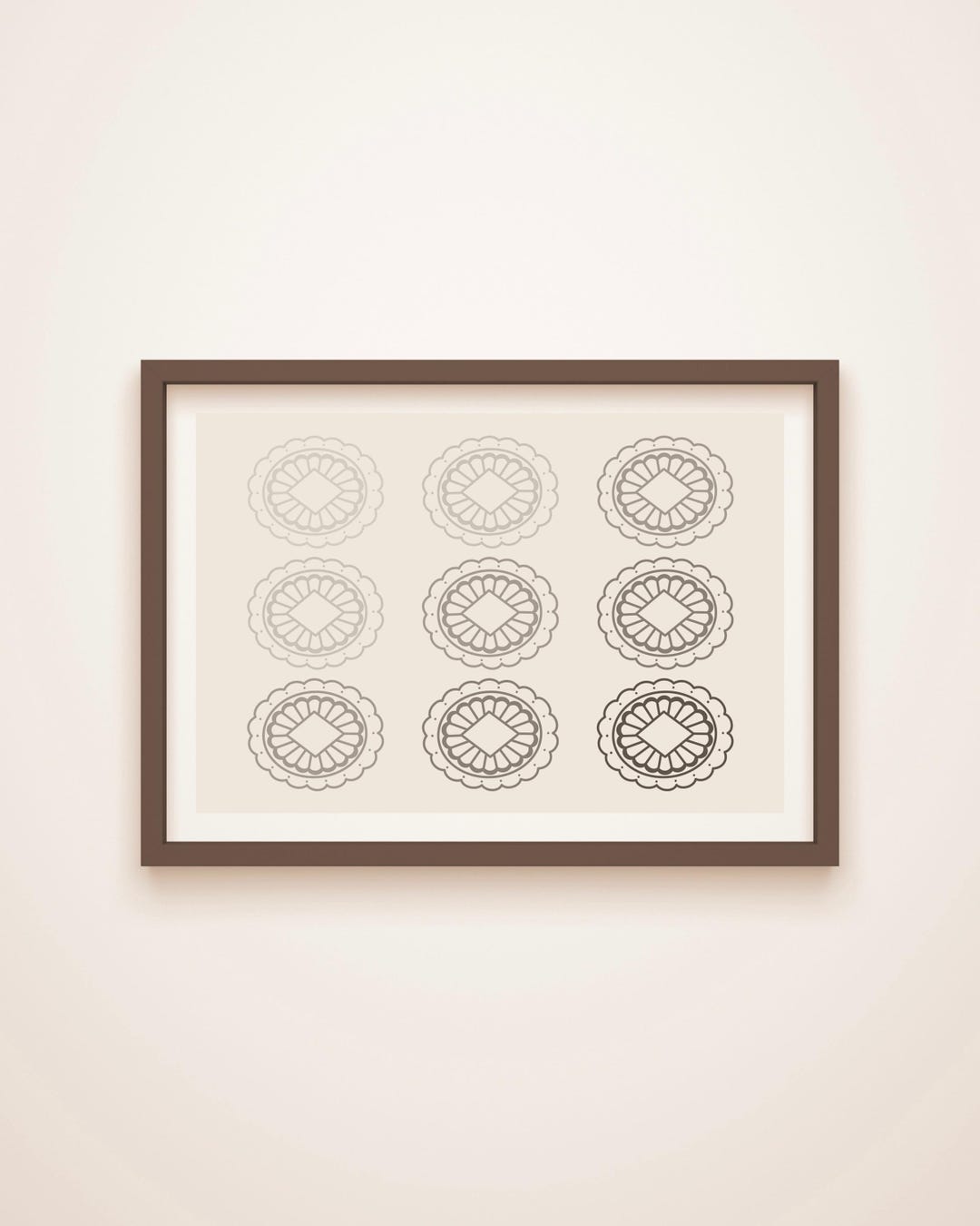Western Concho Art Print: Gray Ombre Design (digital Download) - Etsy