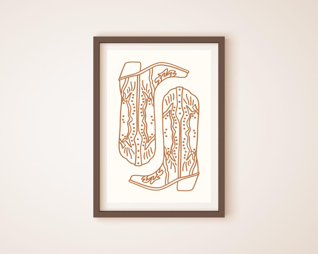 Cowboy Boot Print | Western Home Decor, Cowgirl Art (digital Download ...