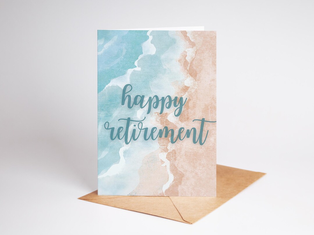 Printable Retirement Card Instant Download 5x7 Foldable Blank Greeting ...