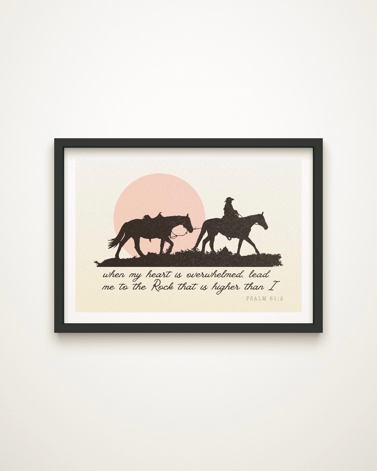 Cowgirl Horse Bible Verse Print: Rustic Western Nursery Decor (digital ...
