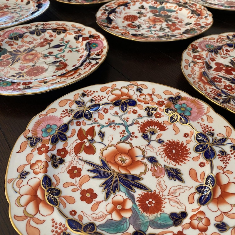 Antique Imari Dinner Plates - Etsy