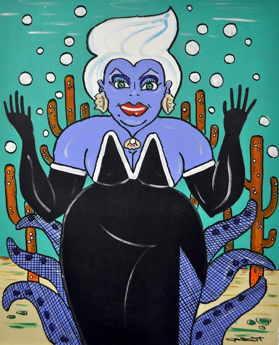 Disney Ursula Art Print Disney Fan Wall Art Disney Home | Etsy