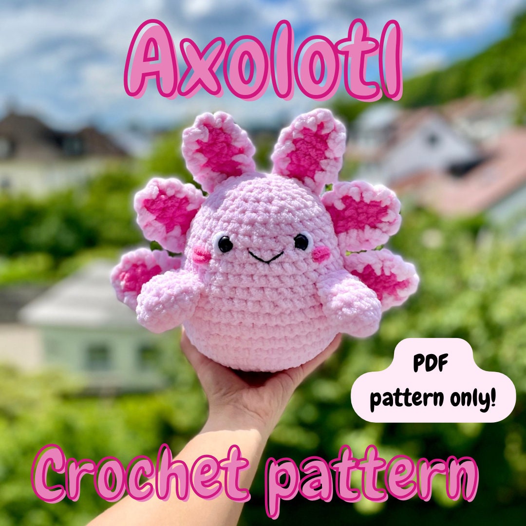 Crochet Pattern Axolotl - US Terms - Amigurumi Axolotl - Beginner ...