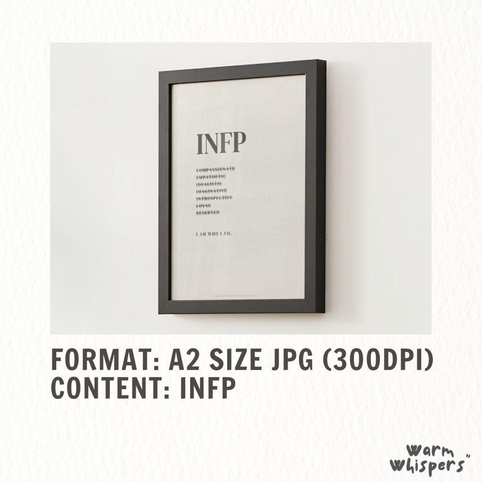 INFP 16 MBTI Personality Poster Printable Minimalist Wall Art - Etsy