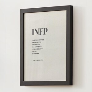 INFP 16 MBTI Personality Poster Printable Minimalist Wall Art - Etsy