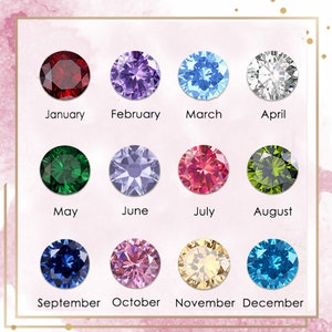 Family Birth Flower Necklace, Personalized Birthstone Necklace ...