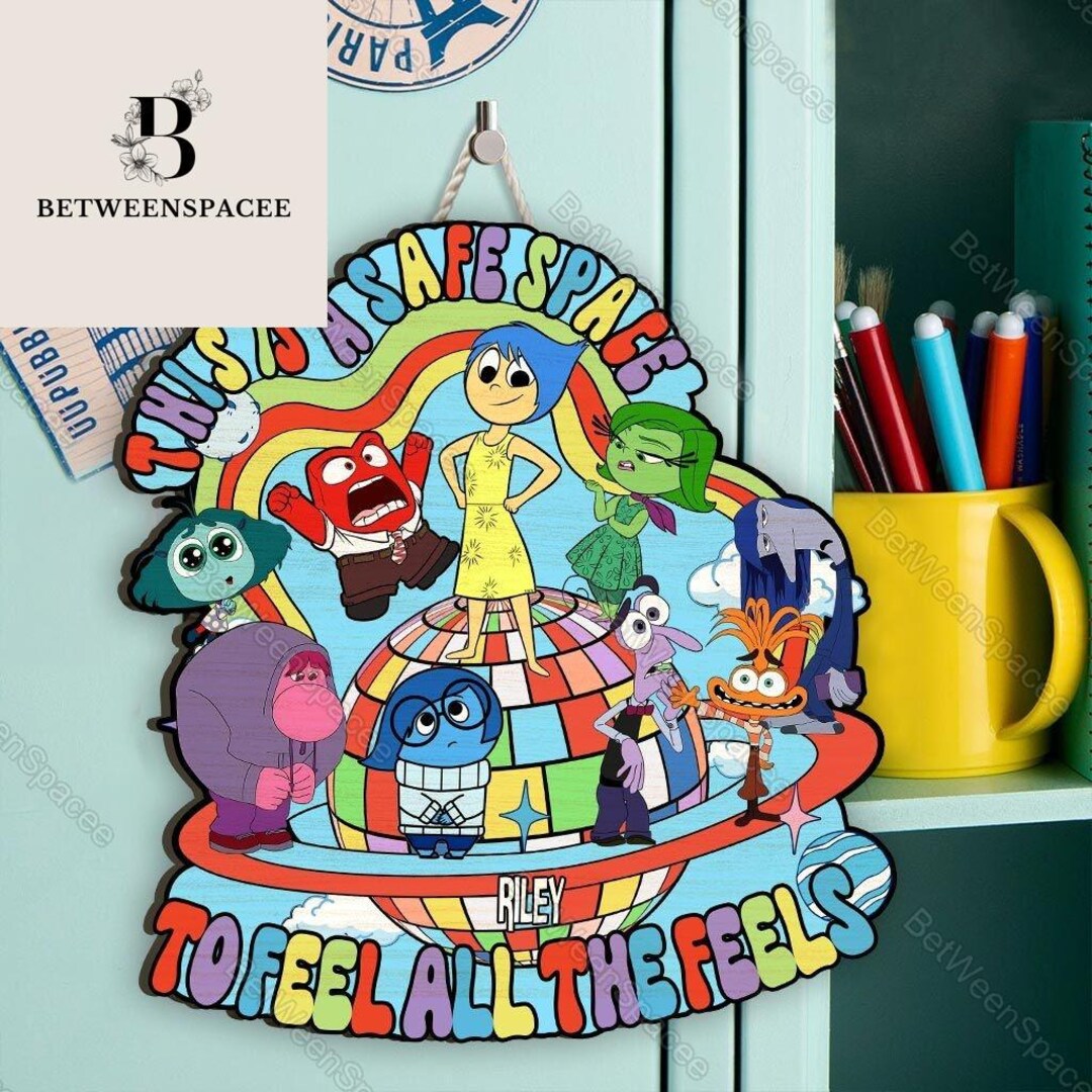 Custom Inside Out Wood Sign, Teacher Door Sign, It's Okay to Feel All ...