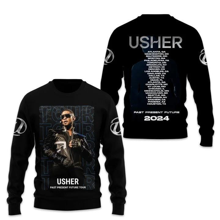 Limited Usher Shirt, Past Present Future Tour Shirt, Usher World Tour ...