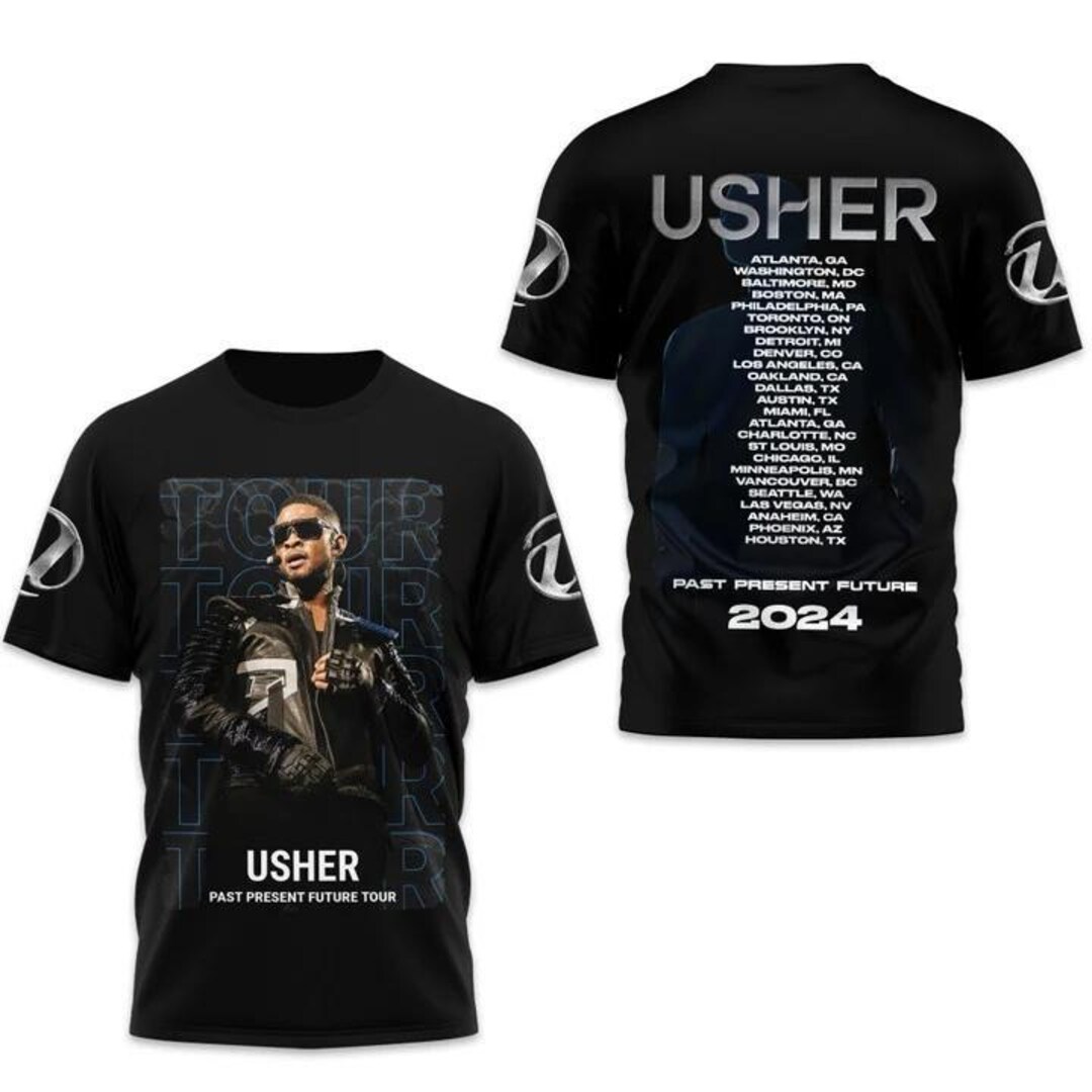 Limited Usher Shirt, Past Present Future Tour Shirt, Usher World Tour ...