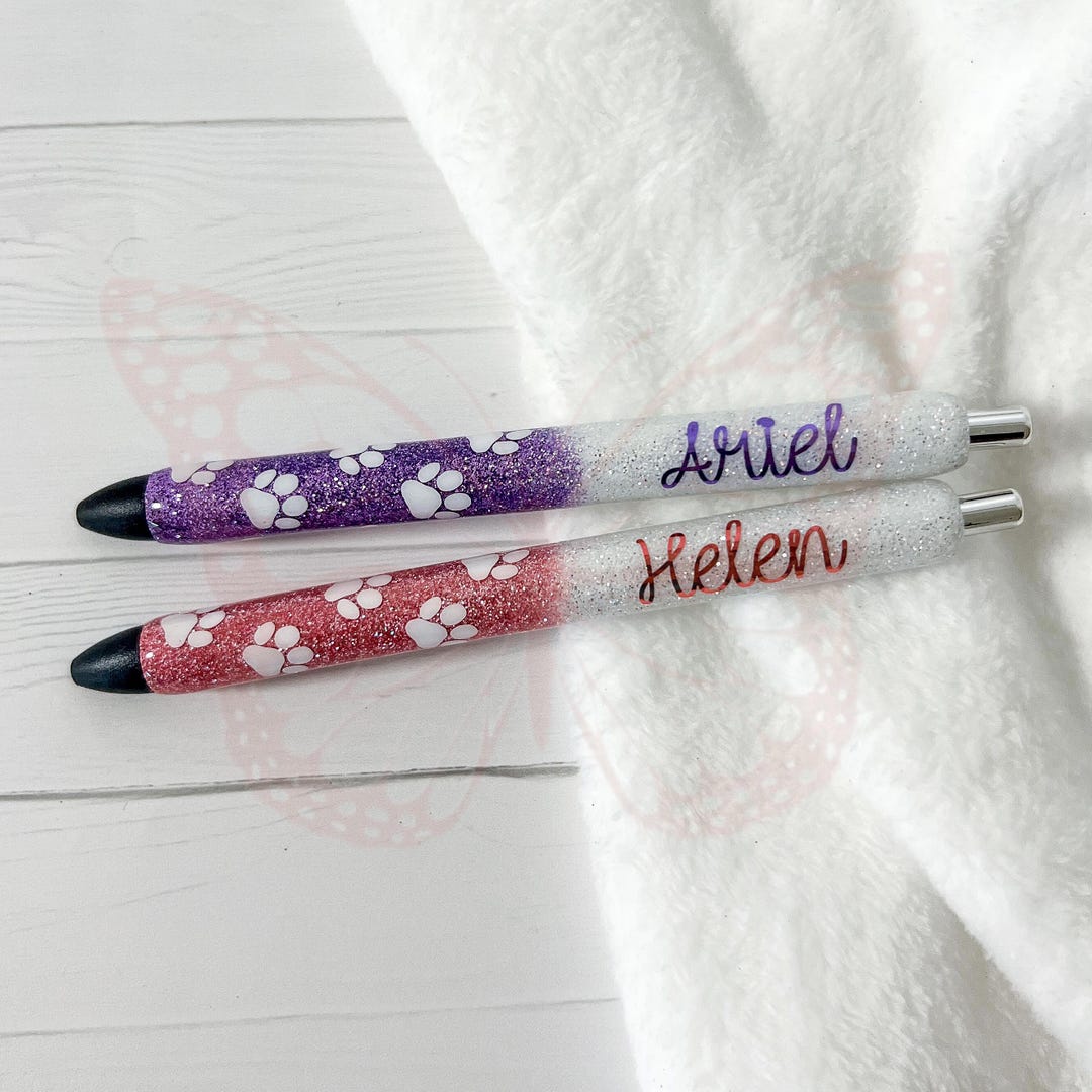 Personalized Vet Glitter Pens, Veterinary Pens, Paw Print Pens, Vet ...