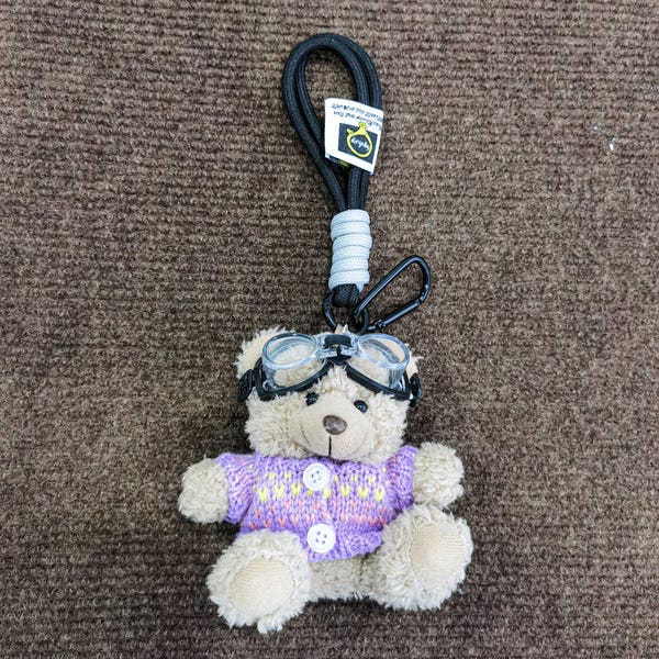 Teddy Bear Keychain - Etsy