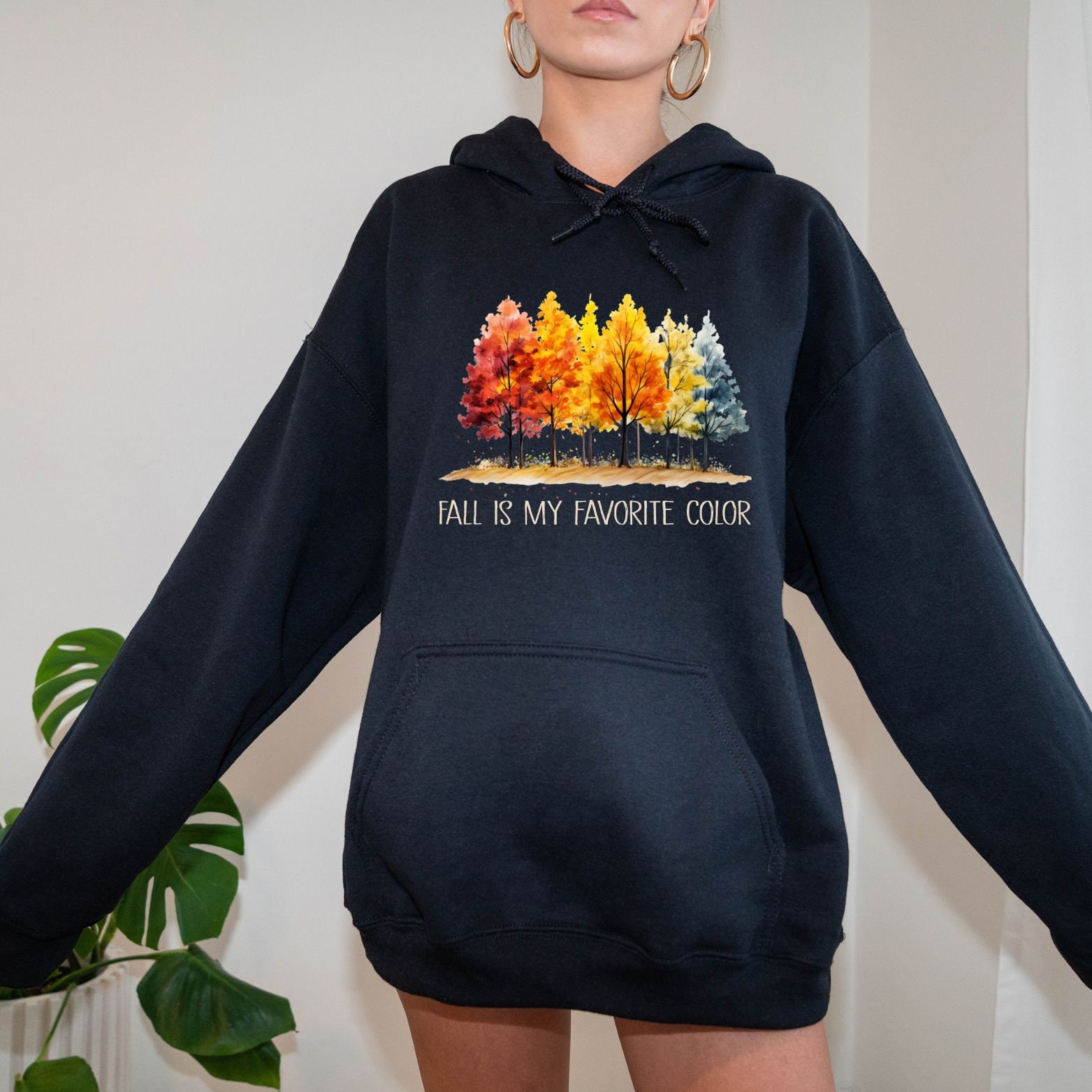 Fall Tree Sweatshirt, Autumn Tree Line Hoodie , Fall Autumn Women's ...