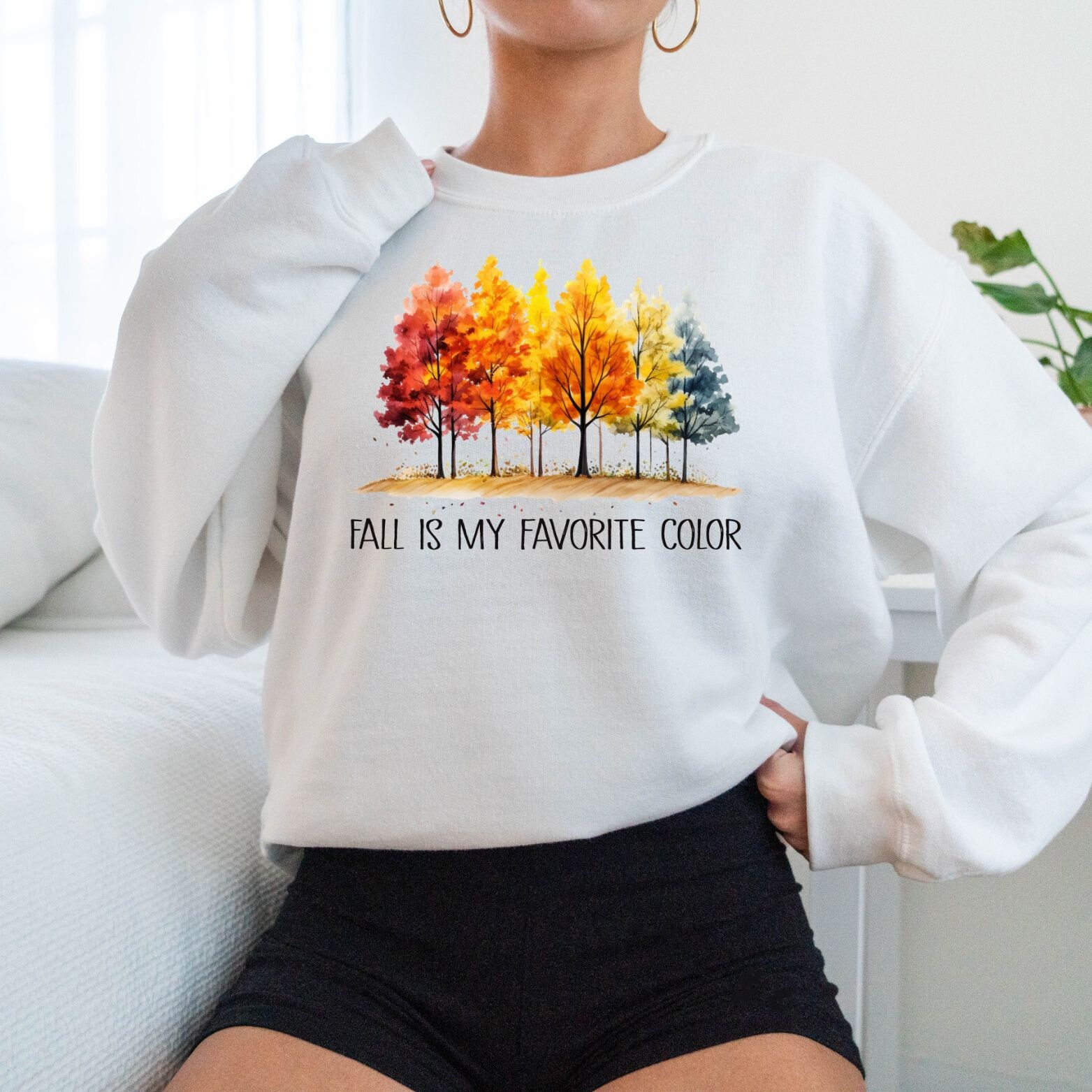 Fall Tree Sweatshirt, Autumn Tree Line Hoodie , Fall Autumn Women's ...