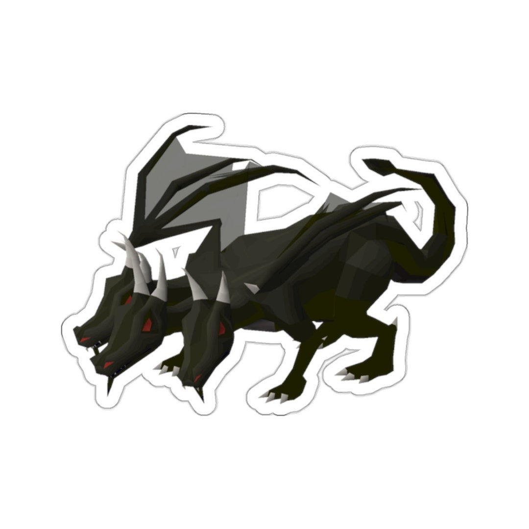 King Black Dragon Sticker Old School Runescape OSRS KBD Vinyl Decal for ...