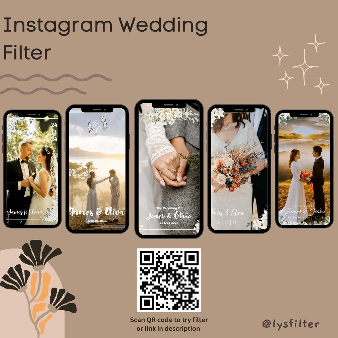 Instagram Filter for Wedding code: W01-05 - Etsy