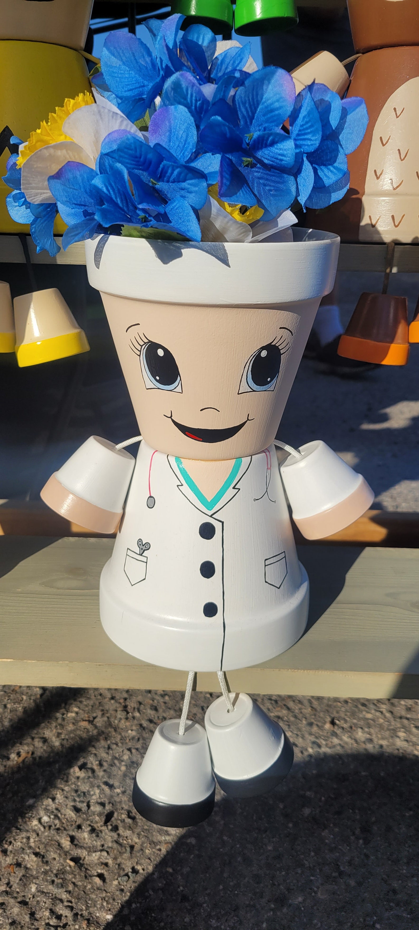 Nurse - Fun Garden Friend Pot Heads - Etsy