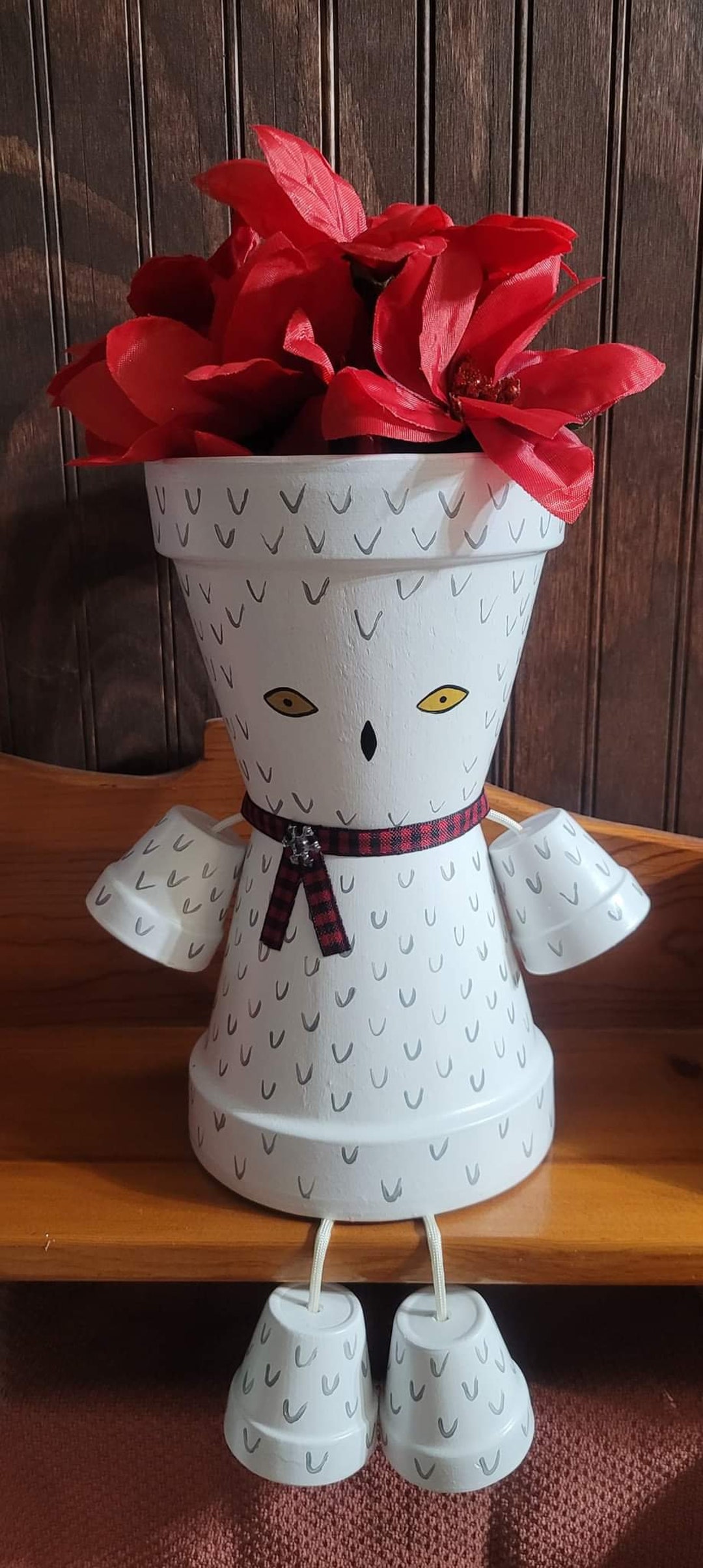 Snow Owl - Fun Garden Friend Pot Heads - Etsy