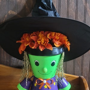 Witch - Fun Garden Friend Pot Heads - Etsy