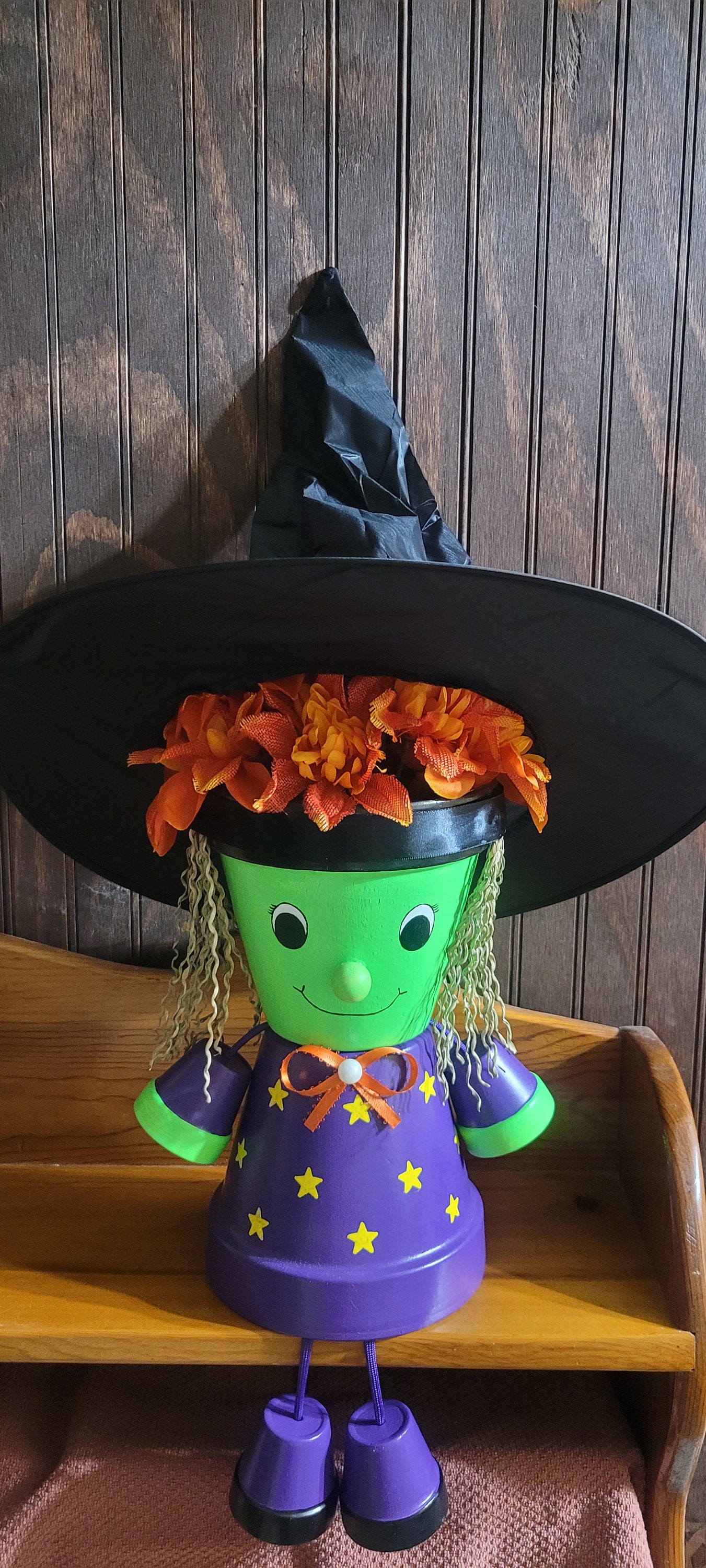 Witch - Fun Garden Friend Pot Heads - Etsy