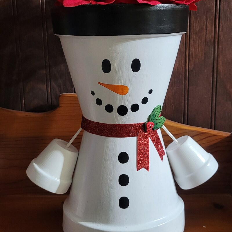 Clay Pot Snowmen - Etsy
