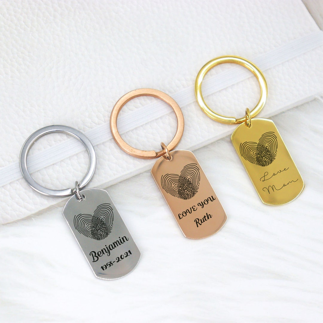 Fingerprint Keychain, Memory Keychain,custom Fingerprint Keyring,heart ...
