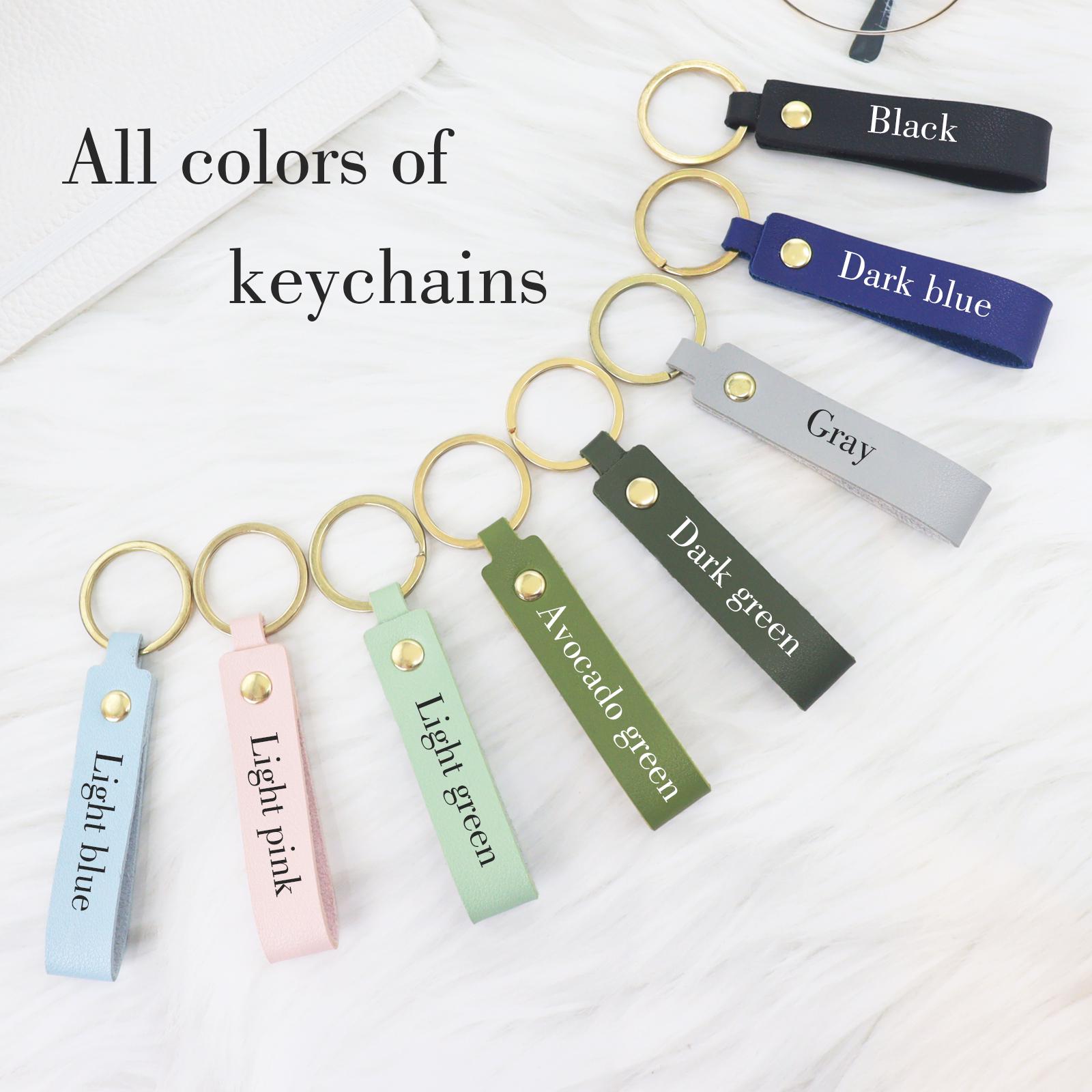 Birth Flower Leather Keychain,leather Keyring,custom Birth Floral ...