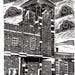 Nuneaton Railway Station Clock Tower, Linocut Print by John Freeman - Etsy