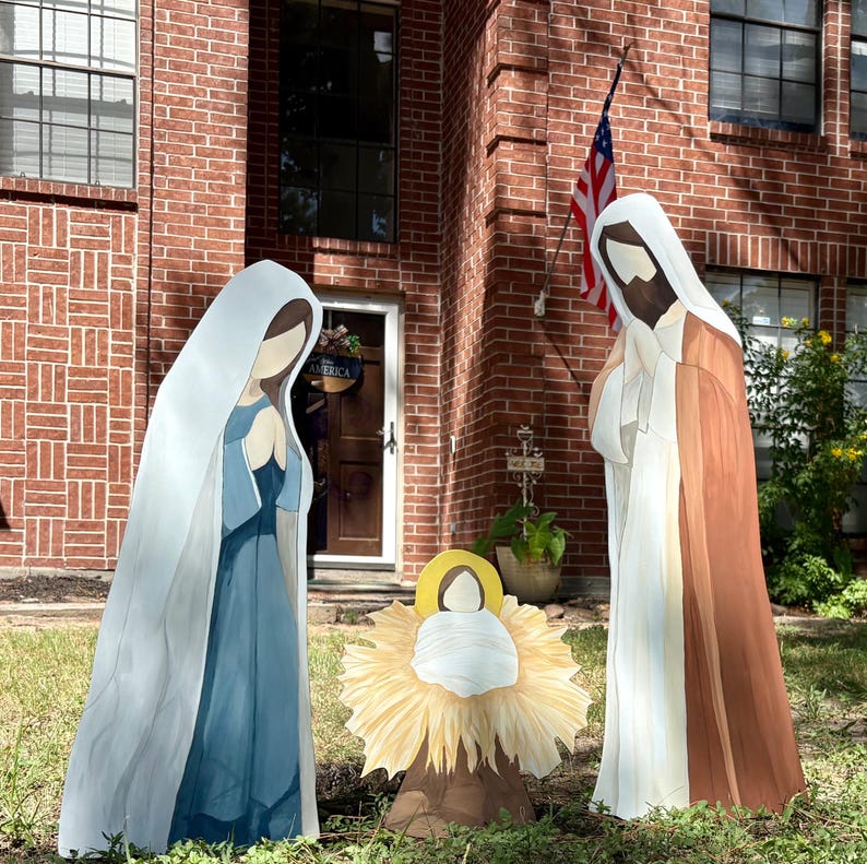 Nativity Set Wood Outdoor Decoration Yard Art - Etsy