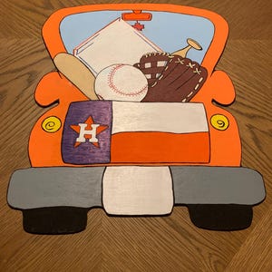 Astros Baseball Truck Door Hanger: Hand-painted Yard Art - Etsy