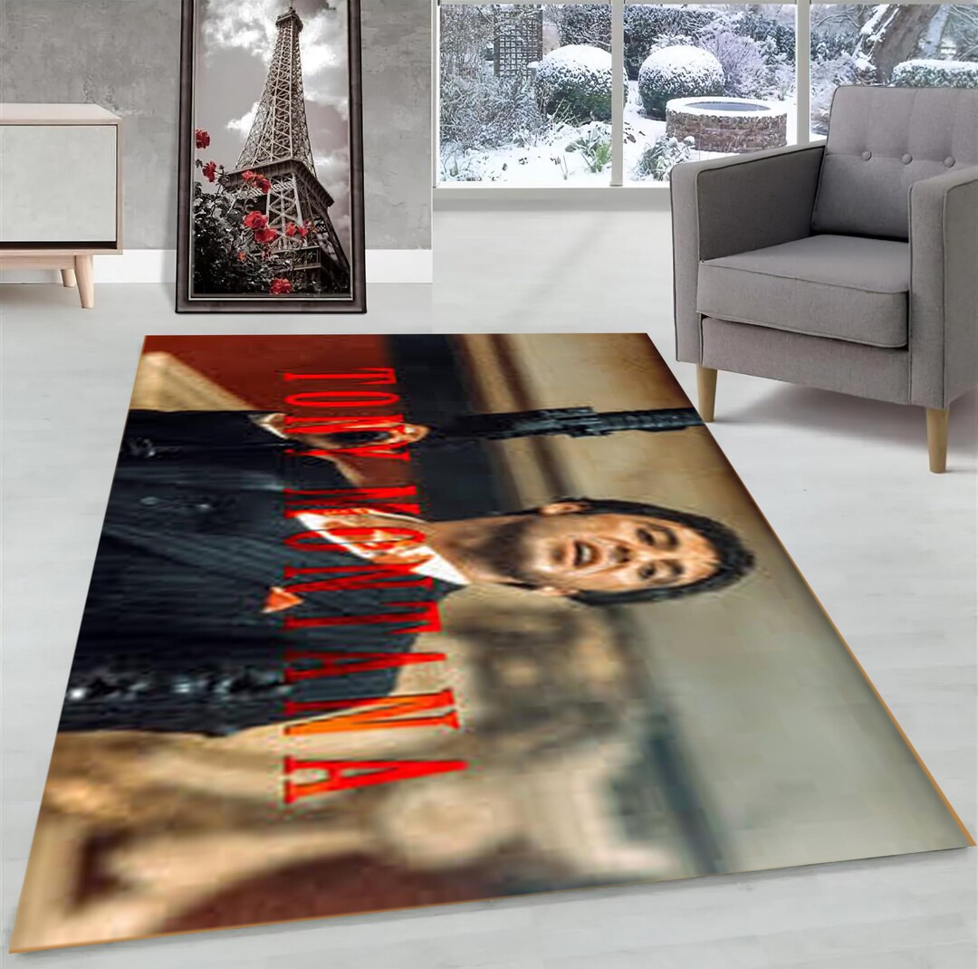 Tony Montana Rug,scarface Rug,alpacino Rug,rug for Living Room,rug for ...