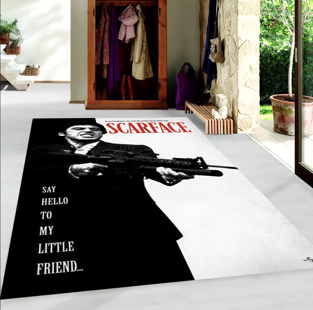 Scarface Rug: Tony Montana Movie Art, Non-slip Area Rug - Etsy