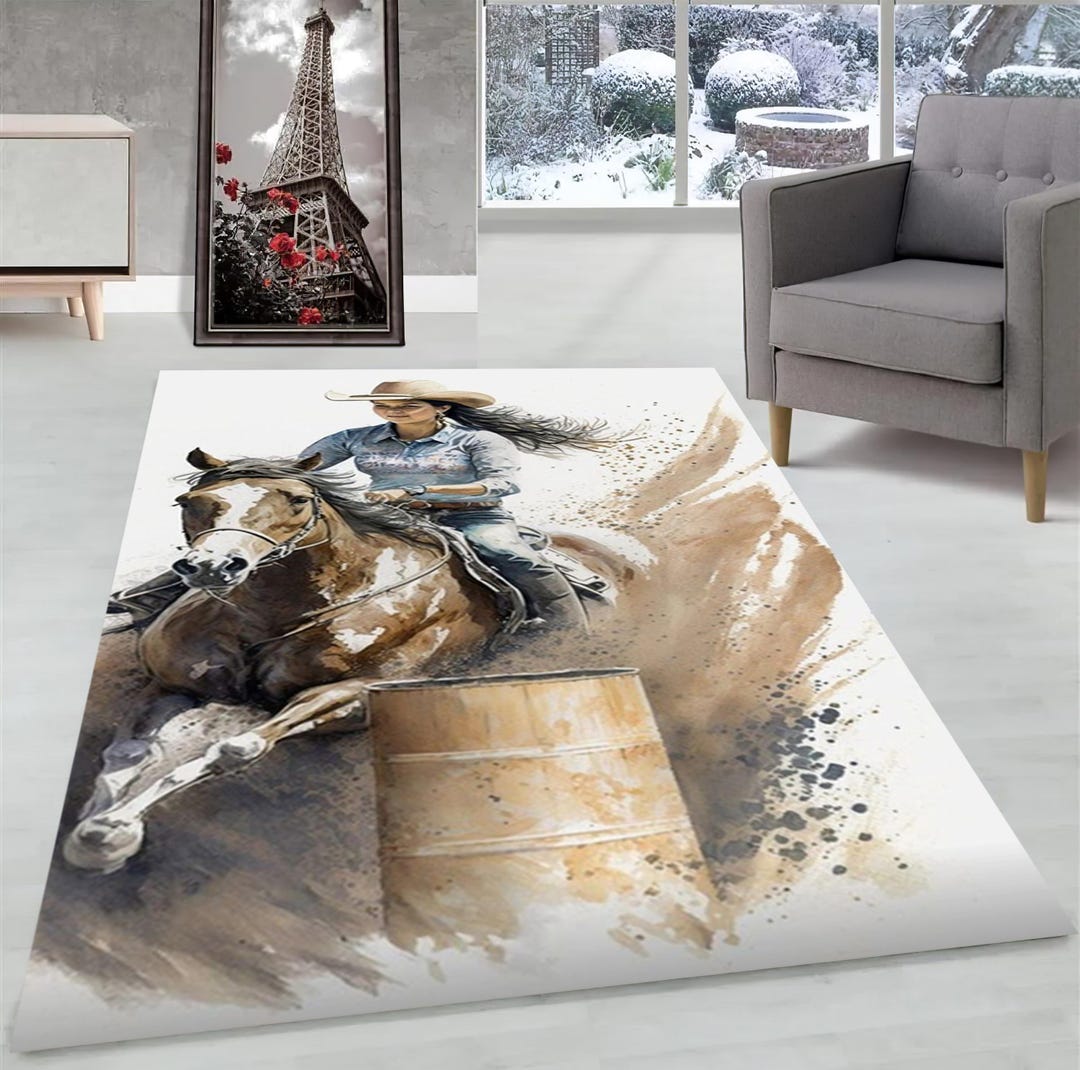 Cowboy Rug,american Cowboys,wild West Rug,old American Rug,lasso and ...