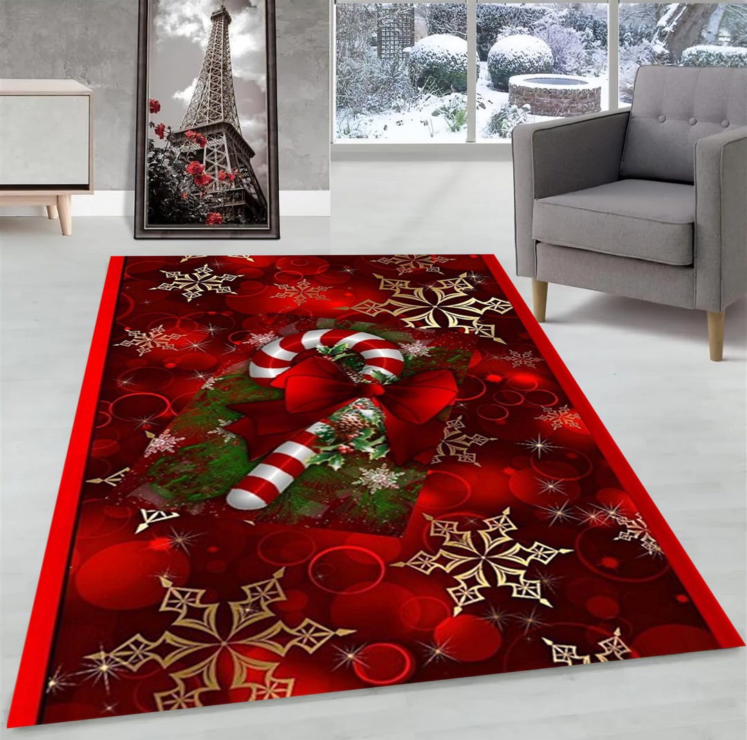 Christmas Candy Cane Carpet: Holiday Home Decor - Etsy