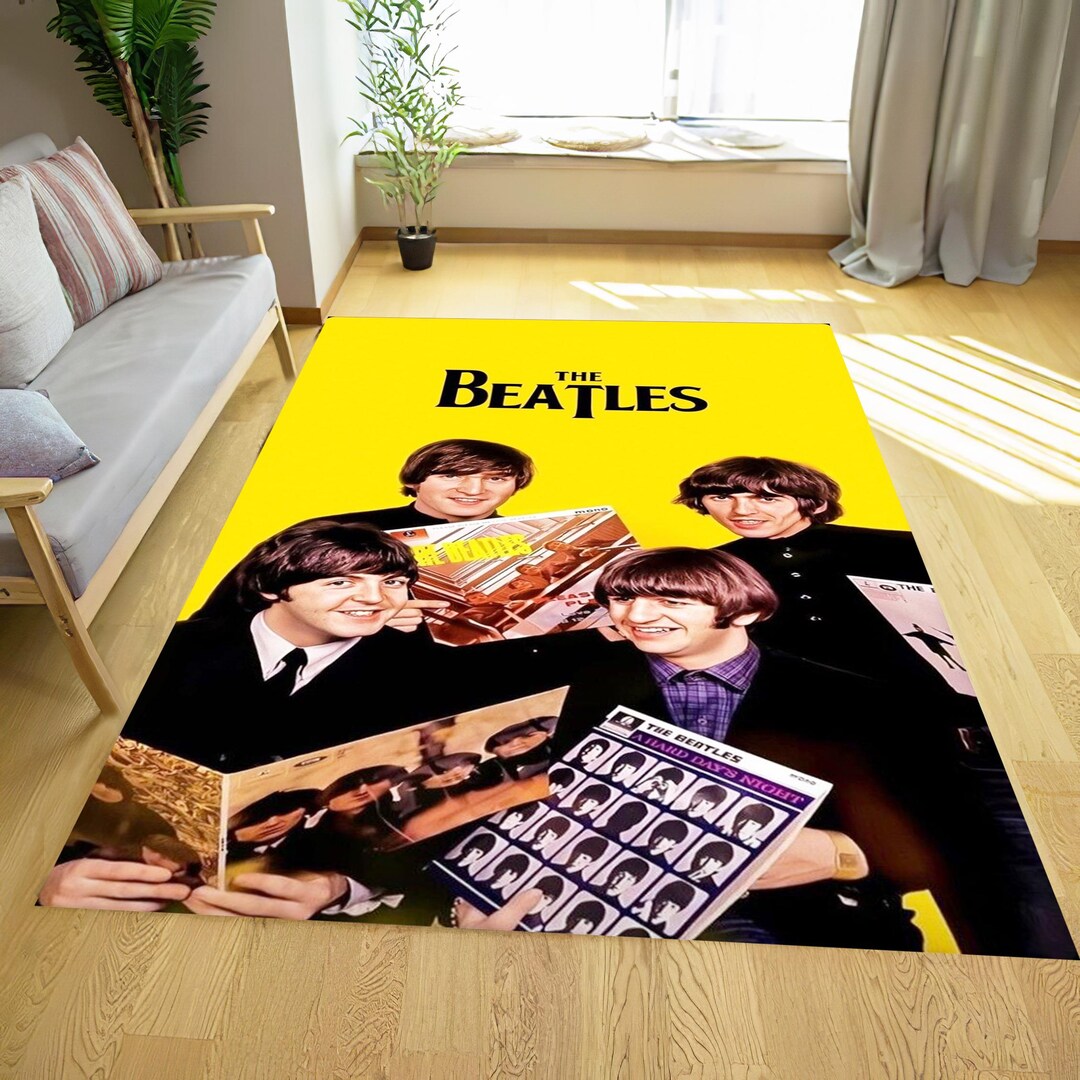 The Beatles Rug, British Rock Band the Beatles Rug,for Living Room Rug ...
