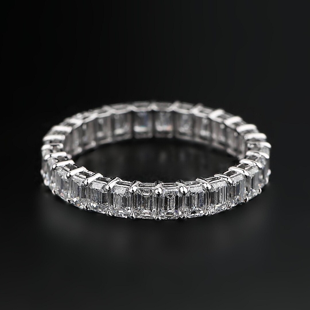 2.50 Carat Emerald Cut Lab Grown Diamond Eternity Wedding Band - Etsy