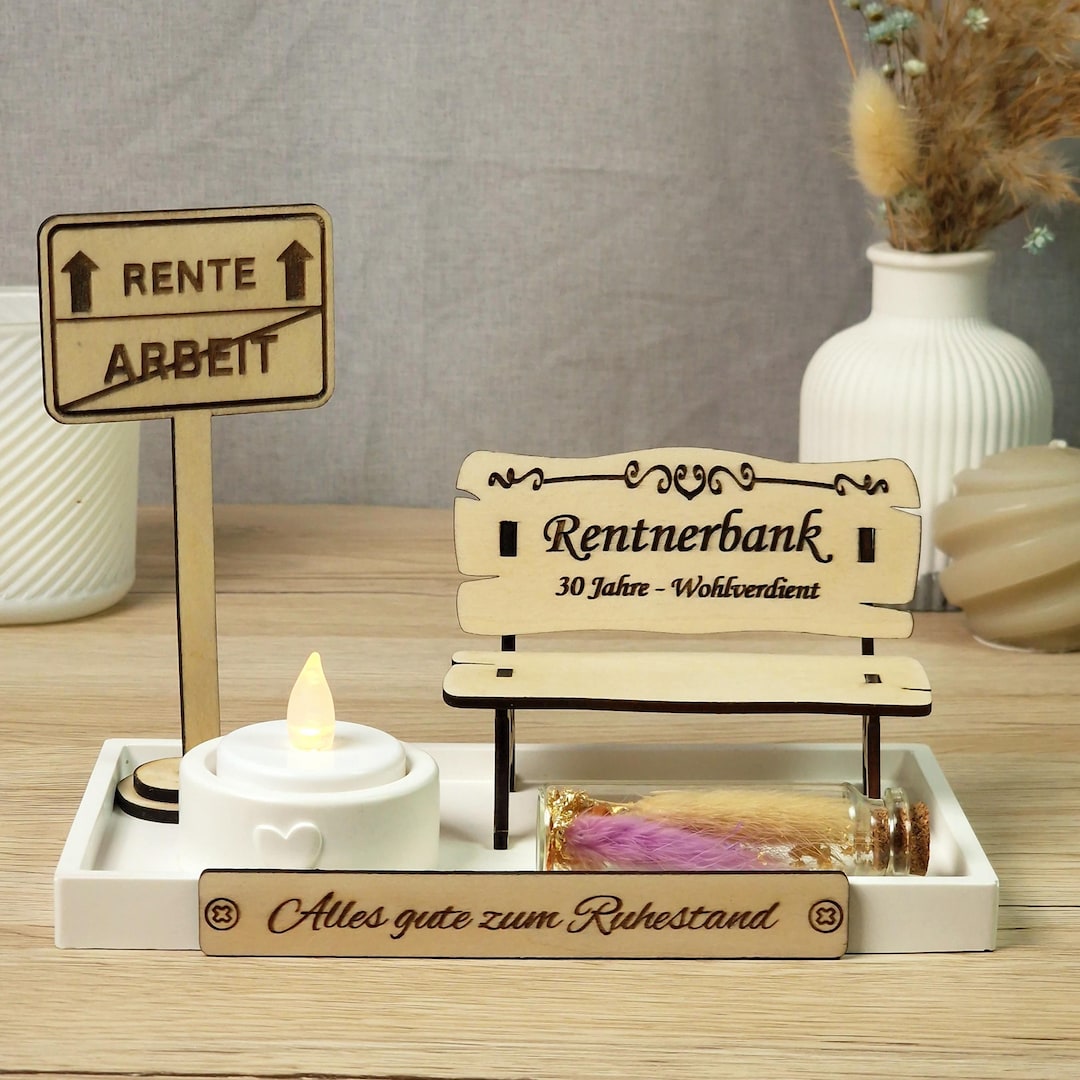Personalized Retirement Gift – Retirement Bench Set in Keraflott Bowl ...