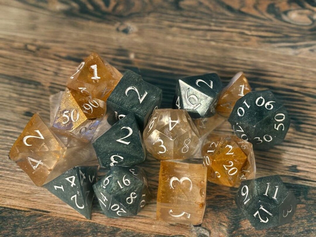 20-sided Epoxy Resin Dice Set - Etsy