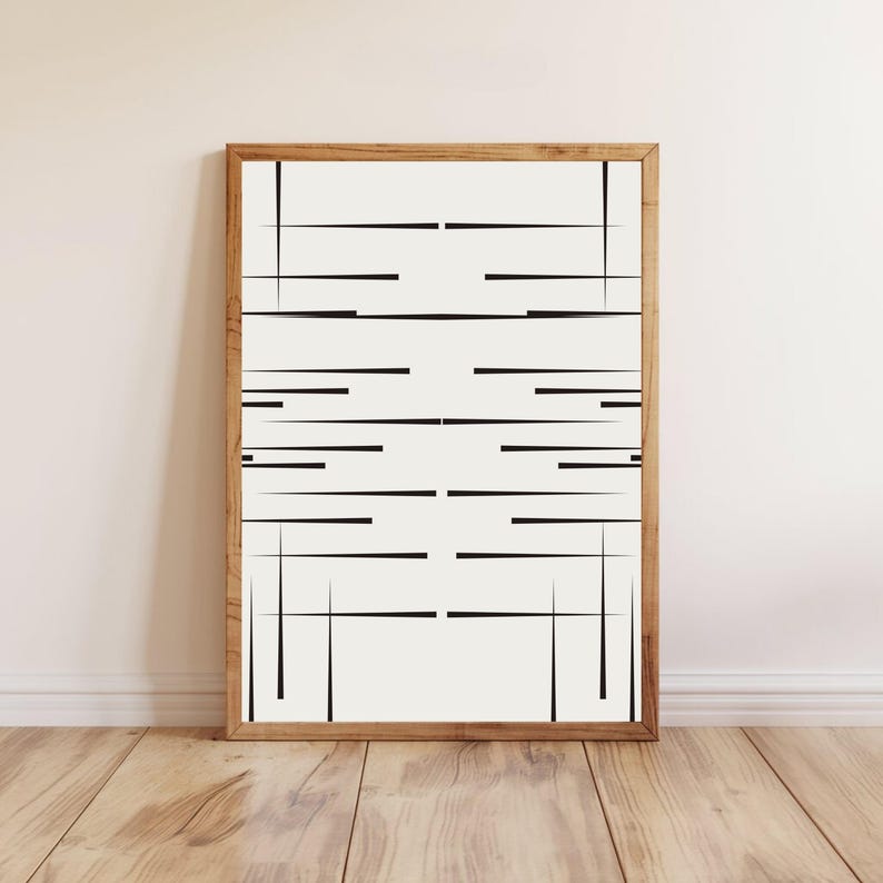 Modern Minimalist Line Art Print Set of 3, Geometric Abstract Wall Art ...