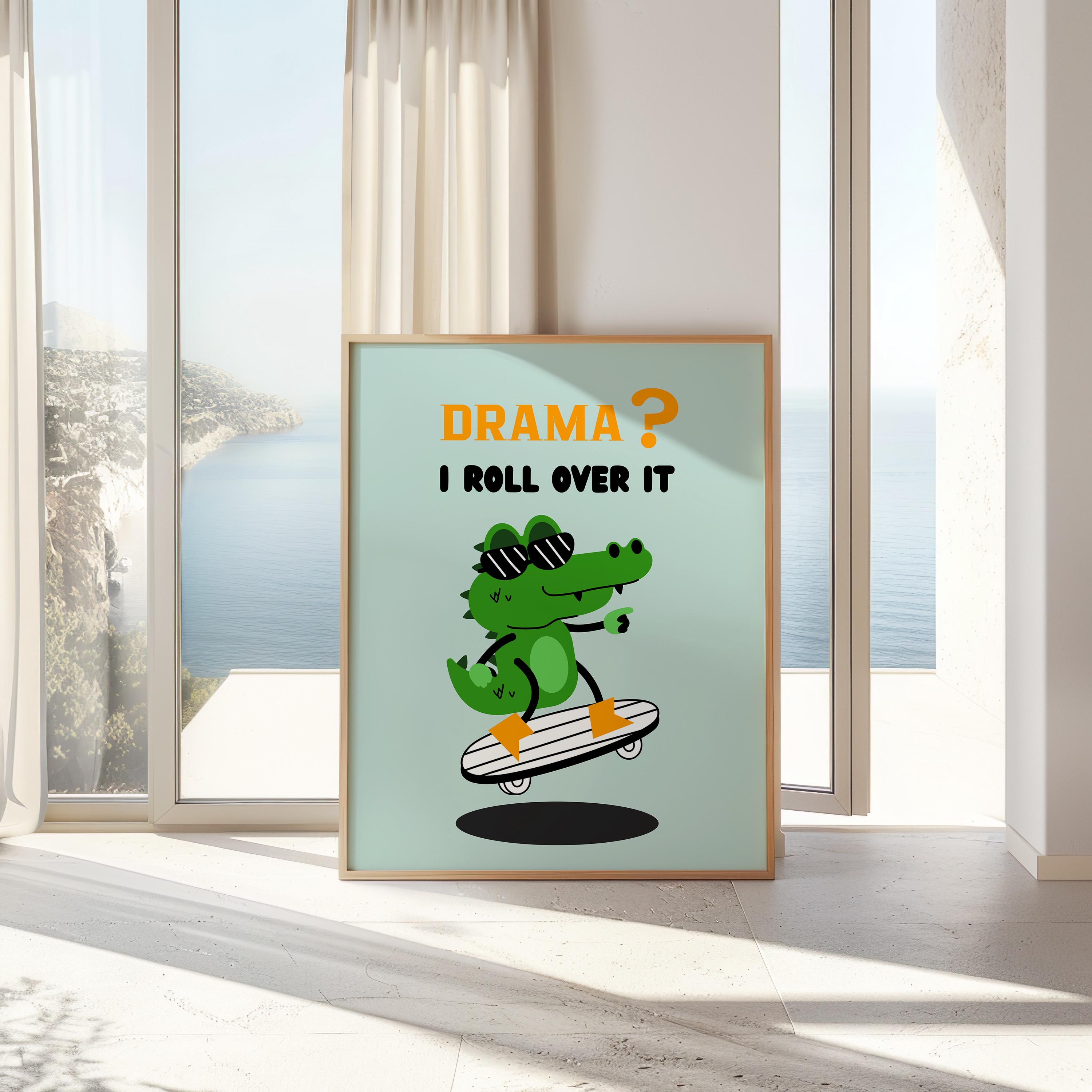 Funny Printable Poster for Digital Wall Decor – Cute Alligator ...