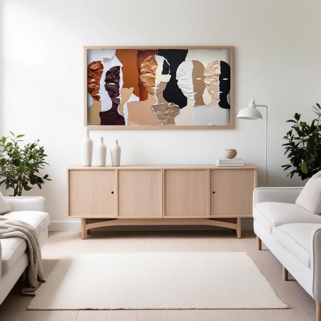 Modern Panoramic Art, Above Bed Wall Art, Large Scale Print, Abstract ...