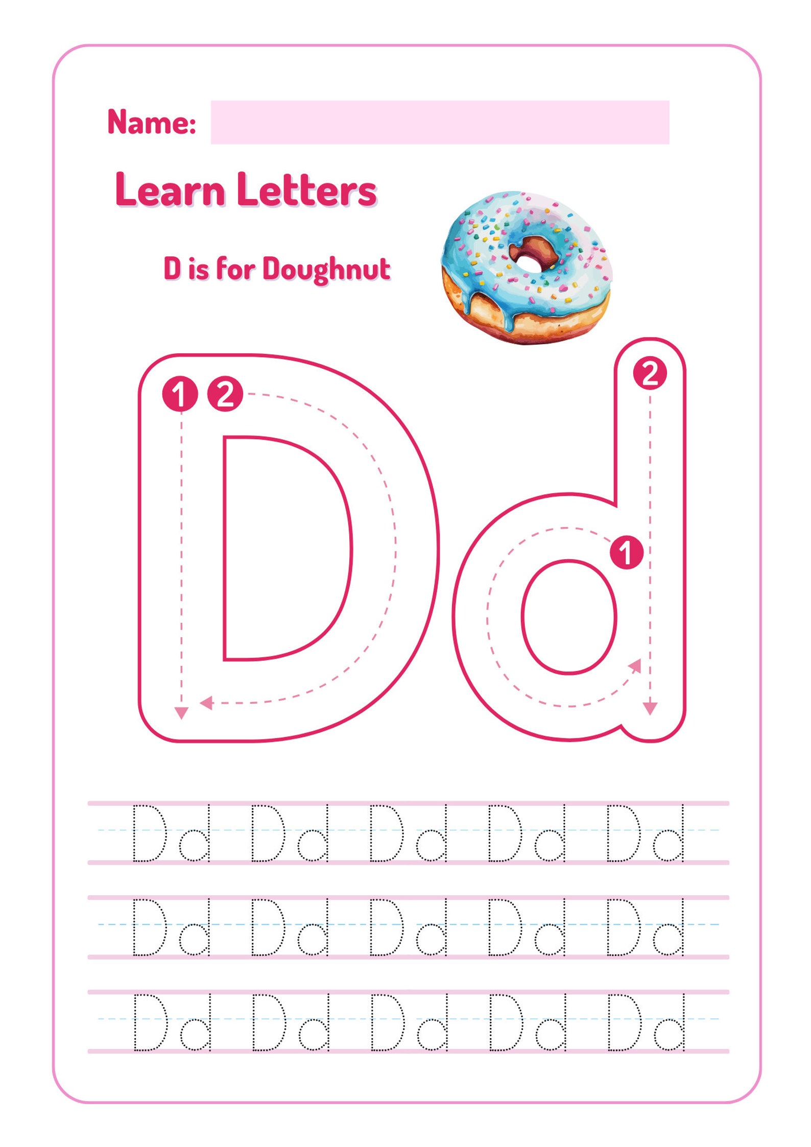 Unicorn Theme Alphabet Preschool Pre-k Kindergarten Learning Bundle ...