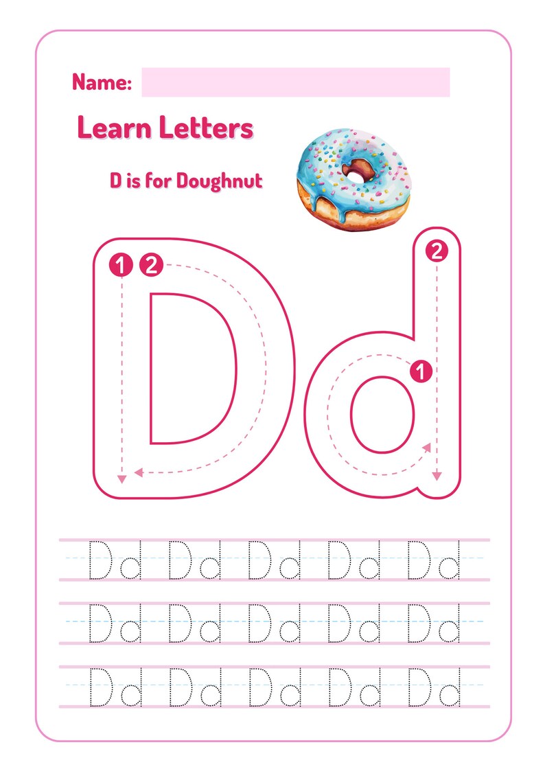 Unicorn Theme Alphabet Preschool Pre-k Kindergarten Learning Bundle ...