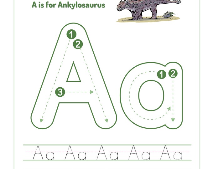 Dinosaur Theme Alphabet Preschool Pre-k + Kindergarten Learning Bundle ...